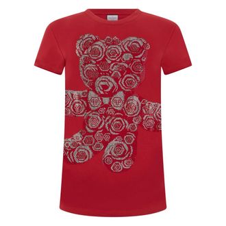 Philipp Plein Femme, Tops, Rouge, Taille: 40 FR T-Chemises