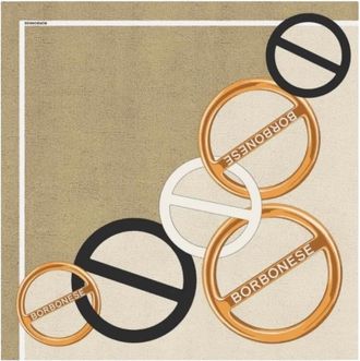 Borbonese Femme, Accessoires, Beige, Taille: ONE Size Foulard Viti