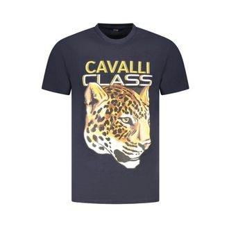 Cavalli Baumwoll-T-Shirt - - Tops - Herren - Blau - M