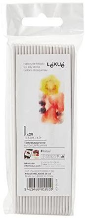 Lékué Eisstiele, weiß, 12,2 cm, 20 Stück