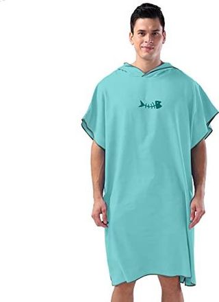 Generic Poncho de plage avec capuche pour le surf, la natation, le bain, les adultes, les hommes, les femmes, pas en tissu, le gar&ccedil;on dans le pyjama ray&eacute;, ver