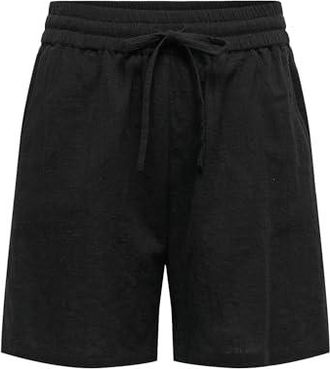 Only Shorts Femme avec Ceinture élastique et Cordon de Serrage, Couleurs:Noir, Taille:S