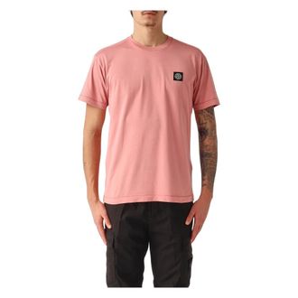 Stone Island Homme, Tops, Rose, Taille: M 60/2 T-Shirt