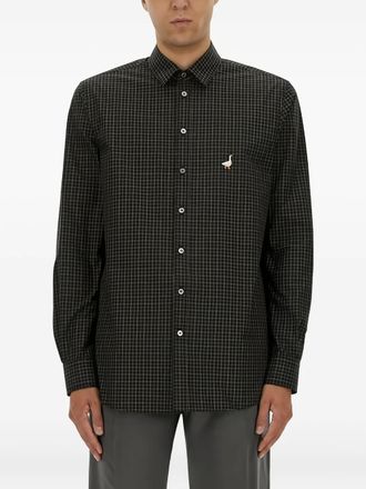 Moschino chemise &agrave; carreaux - Noir
