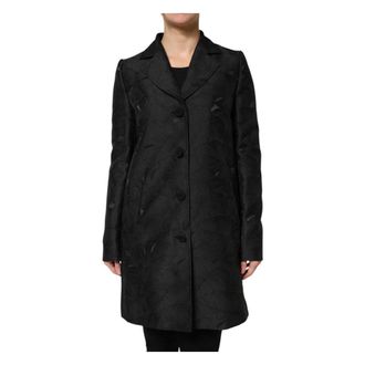 Dolce & Gabbana Femme, Manteaux, Noir, Taille: 36 FR Manteau Trench Noir