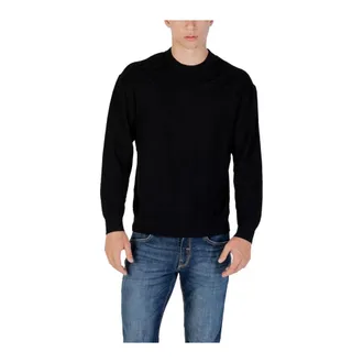 A|X Armani Exchange Homme, Pulls, Noir, Taille: XL Pull Noir Classique pour Homme
