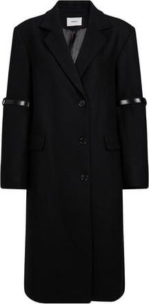 Coperni Manteau long et droit en laine m&eacute;lang&eacute;e