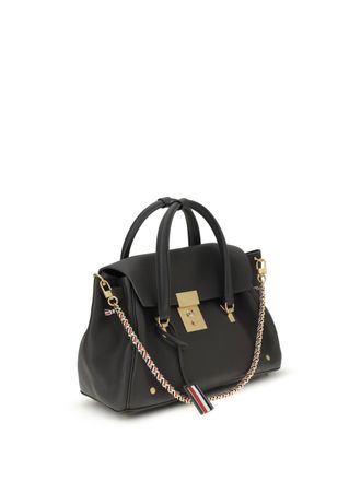 Thom Browne Womens Mrs.thom Handbag Dark Grey Calf Leather Bos Taurus Handbags Hand Bags