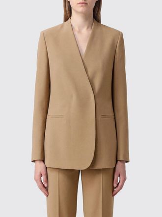 Fabiana Filippi Blazer court &agrave; double boutonnage en m&eacute;lange de viscose avec fermeture dissimul&eacute;e