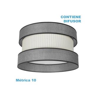 Fabrilamp Pendelleuchte Schirm home m10 grau-beige 60dx60dx25h inklusive Diffusor