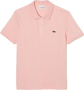 Lacoste Homme, Tops, Rose, Taille: M Slim Fit Polo, Pink Cotton