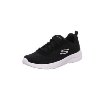 Skechers Damen Dynamight 2.0 Eye To Eye Sneaker, Black Mesh Durabuck White Trim, 38 EU
