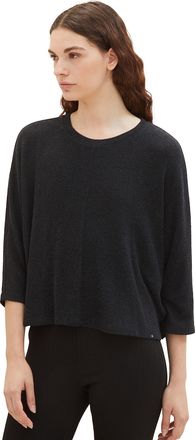 Tom Tailor Damen 1038387 Boxy Basic T-Shirt, 10522-Shale Grey Melange, S