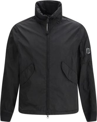 C.P. Company C.p. Company, Homme, Vestes, Noir, Taille: L Veste l&eacute;g&egrave;re zipp&eacute;e avec d&eacute;tail de lentille
