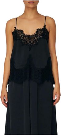 Elisabetta Franchi Femme, Tops, Noir, Taille: 32 FR Top lencero