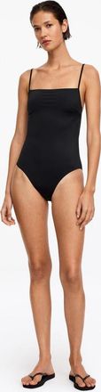 Arket Badeanzug Mit Eckigem Ausschnitt -Schwarz