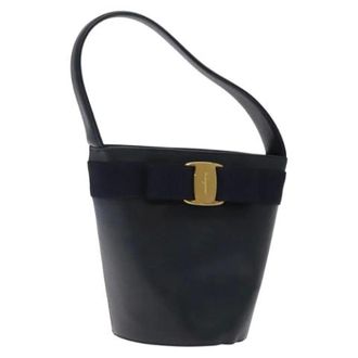 Ferragamo Pre-owned Cuir sacs-main - Femme - Pre-owned - Bleu - Taille: ONE Size