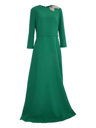 SAFiYAA robe évasée à manches longues - Vert