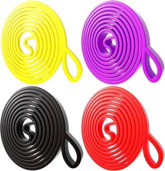 Generico Elastische &Uuml;bungsb&auml;nder, 4 St&uuml;ck, tragbar, elastische B&auml;nder f&uuml;r Klimmz&uuml;ge, Stretching f&uuml;r Yoga, Pilates, Sport, Fitnessstudio, Yoga, Pilates, Fitness