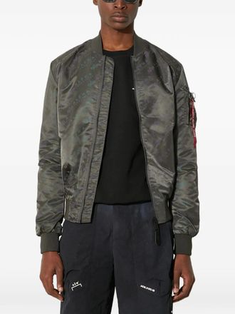 Alpha Industries vetse zipp&eacute;e &agrave; logo imprim&eacute; - Gris