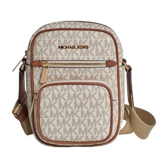 Michael Kors Logo Print Umh&auml;ngetasche - - Bags - Damen - Beige - ONE SIZE