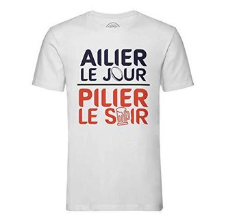 Fabulous T-Shirt Homme Col Rond Ailier Le Jour Pilier Le Soir Sport Rugby Ap&eacute;ro Bar