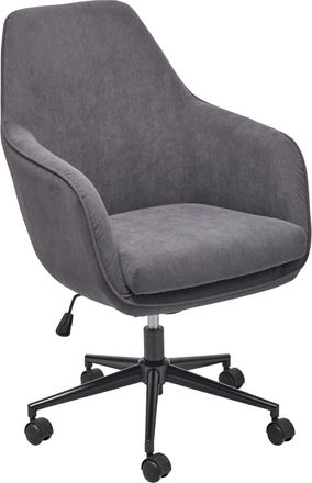 Livetastic Drehstuhl, Dunkelgrau, Metall, Kunststoff, Textil, Drehkreuz, 63x93-98x71 cm, Sitzfläche 360° drehbar, Stühle