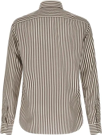 Borriello Striped Cotton Poplin Shirt - Charcoal