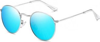 Generic Lunettes De Soleil Polaris&eacute;es Tendance For Hommes Et Femmes, Monture Ronde En M&eacute;tal, Style Ext&eacute;rieur(Blue)