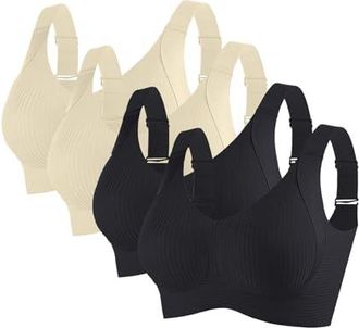 Generic Anneau fin sans dentelle, sous-v&ecirc;tements confortables et respirants, grande boucle, soutien-gorge f&eacute;minin, gilet profond, bralette, soutien-gorge sans