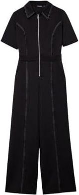 Desigual Pantalon en Tricot pour Femme Jeans, Noir, Taille