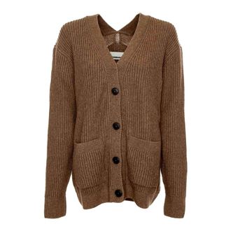 Armedangels Femme, Pulls, Brun, Taille: 42 FR Cardigan Boutonn&eacute; Col en V avec Poches