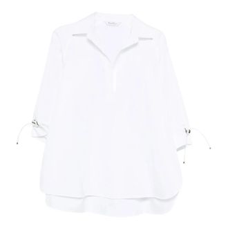 Max Mara Baumwoll-Popeline-Bluse - - Blouses & Shirts - Damen - Wei&szlig; - S