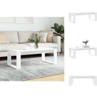 vidaXL Couchtisch Wei&szlig; 102x50x35 cm Holzwerkstoff - Couchtisch - Wohnzimmertisch - Holzt Tisch - Wei&szlig;er Couchtisch - Moderner Couchtisch
