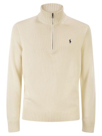Polo Ralph Lauren Pull en coton avec fermeture &eacute;clair