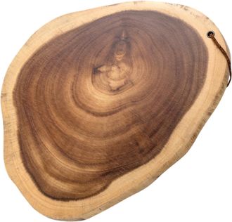 Generico Schneidebrett | hitzebest&auml;ndiges K&uuml;chenbrett aus Holz - Dicke 2,5 cm, unregelm&auml;&szlig;iger Kreis mit zwei Seiten und sp&uuml;lmaschinenfest, f&uuml;r Brot, Obst, K&auml;se