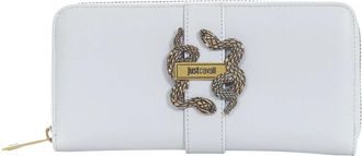 Just Cavalli Femme, Accessoires, Blanc, Taille: ONE Size Logo Plaque Wallet
