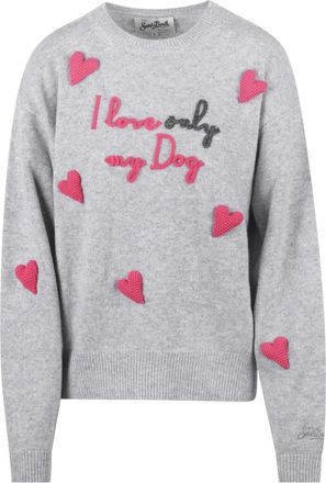 MC2 Saint Barth Femme, Pulls, Gris, Taille: 42 FR Louise Box Knit