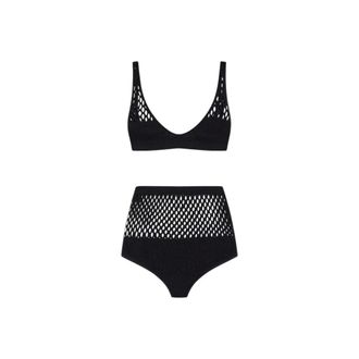 Roberto Cavalli Schwarzer Gestrickter Bikini Frau Italien - - Swimwear - Damen - Schwarzk - ONE SIZE
