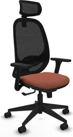 Piqueras y Crespo Callcenter-St&uuml;hle mit 3D-Armen, h&ouml;henverstellbare Lendenwirbelst&uuml;tze und h&ouml;henverstellbares Kopfteil, Schwarz / Braun