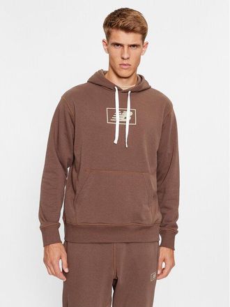 New Balance Sweatshirt NB Essentials Hoodie MT33508 Braun Regular Fit