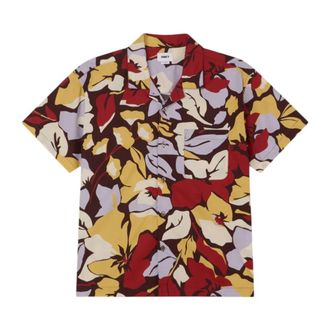 Obey Kurzarm-Hawaiihemd - Schokolade Multi - - Shirts - Herren - Braun - S