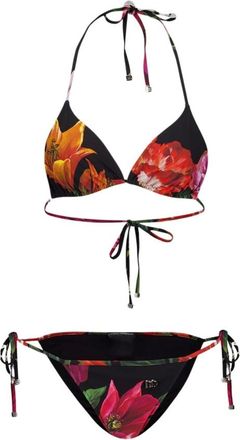 Dolce & Gabbana Femme, Maillots de bain, Multicolore, Taille: 40 FR Bikini Triangle Imprim&eacute; Floral