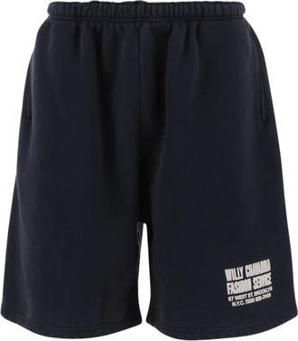 Willy Chavarria Homme, Shorts, Noir, Taille: L Short en coton avec logo