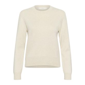 Inwear Pull Over en Tricot M&eacute;lange Blanc - Femme - Pulls - Beige - Taille: 44 FR