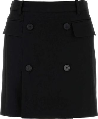 Balenciaga Double-breasted Twill Skirt