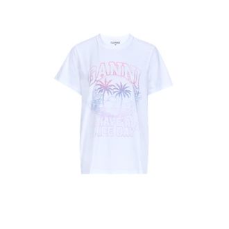 Ganni T-shirt imprim&eacute; en coton