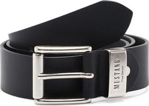 Mustang Jeans Leather Belt 40mm W80 Black - raccourcissable