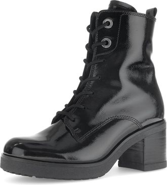 Gabor Damen Schnürstiefeletten, Frauen Stiefeletten,schnürboots,reißverschluss,Boots,Stiefel,Bootee,Booties,schwarz (Micro),40 EU / 6.5 UK