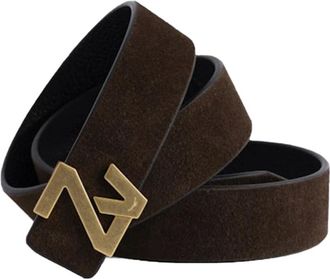 Zadig&Voltaire Femme, Accessoires, Brun, Taille: L Zv Initiale 30mm Suede Belt